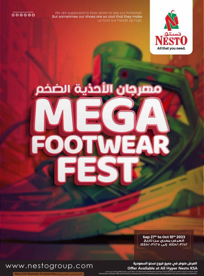 Nesto Mega Footwear Fest Offer Flyer | Saudi Arabia Offers